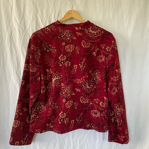 Jackets & Coats | Red Floral Jacket | Poshmark